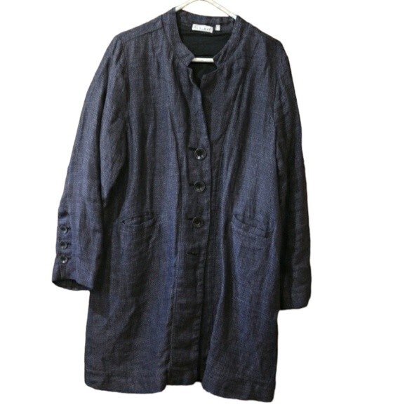 Habitat | Jackets & Coats | Habitat Navy Blue Long Line 3 Button Blazer ...